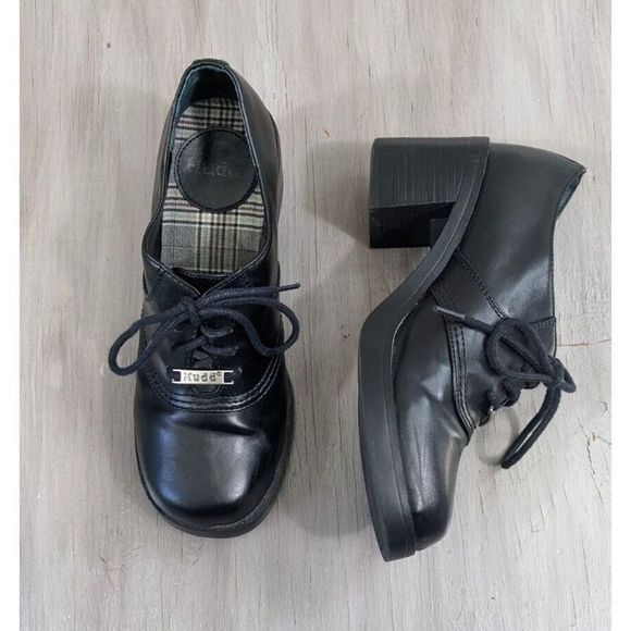 Mudd | Shoes | 85black Heeled Platformtie Shoes Mudd Kirsty Vintage 9s ...